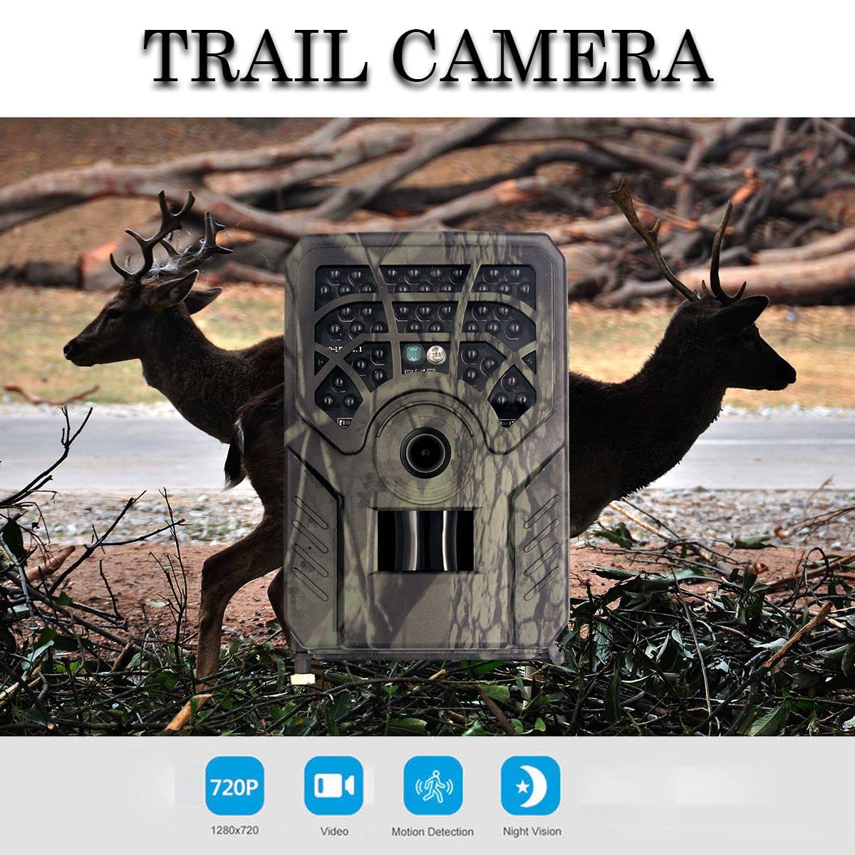 Cohvolr Trail Camera 720P Wildlife Camera Hunting Trail Cameras for Outdoor Wildlife Animal Scouting Security Surveillance