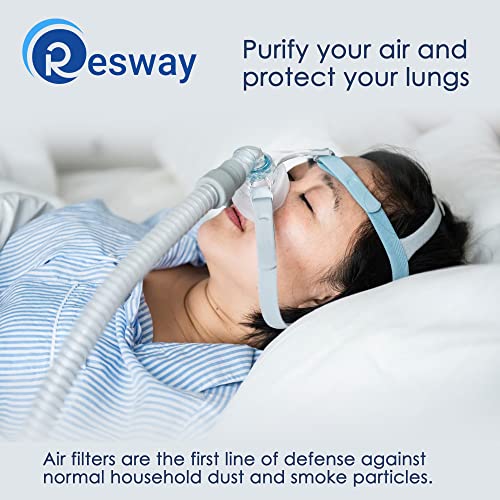 Premium Resway Disposable Hypoallergenic CPAP Filters | Compatible with ResMed S9 and Airsense 10 | Ultra Fine Filters for Smoke, Dust, Pollen | 20 Replacement Filters
