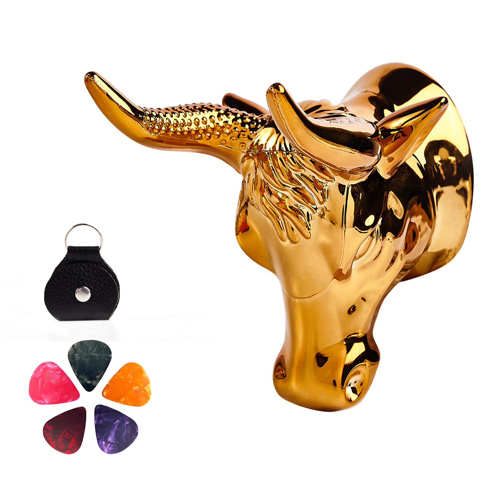 ChoomPuurr Guitar Wall Mount and Bull Head Guitar Hanger for Ukulele Bass Electric Acoustic Guitar Banjo Mandolin