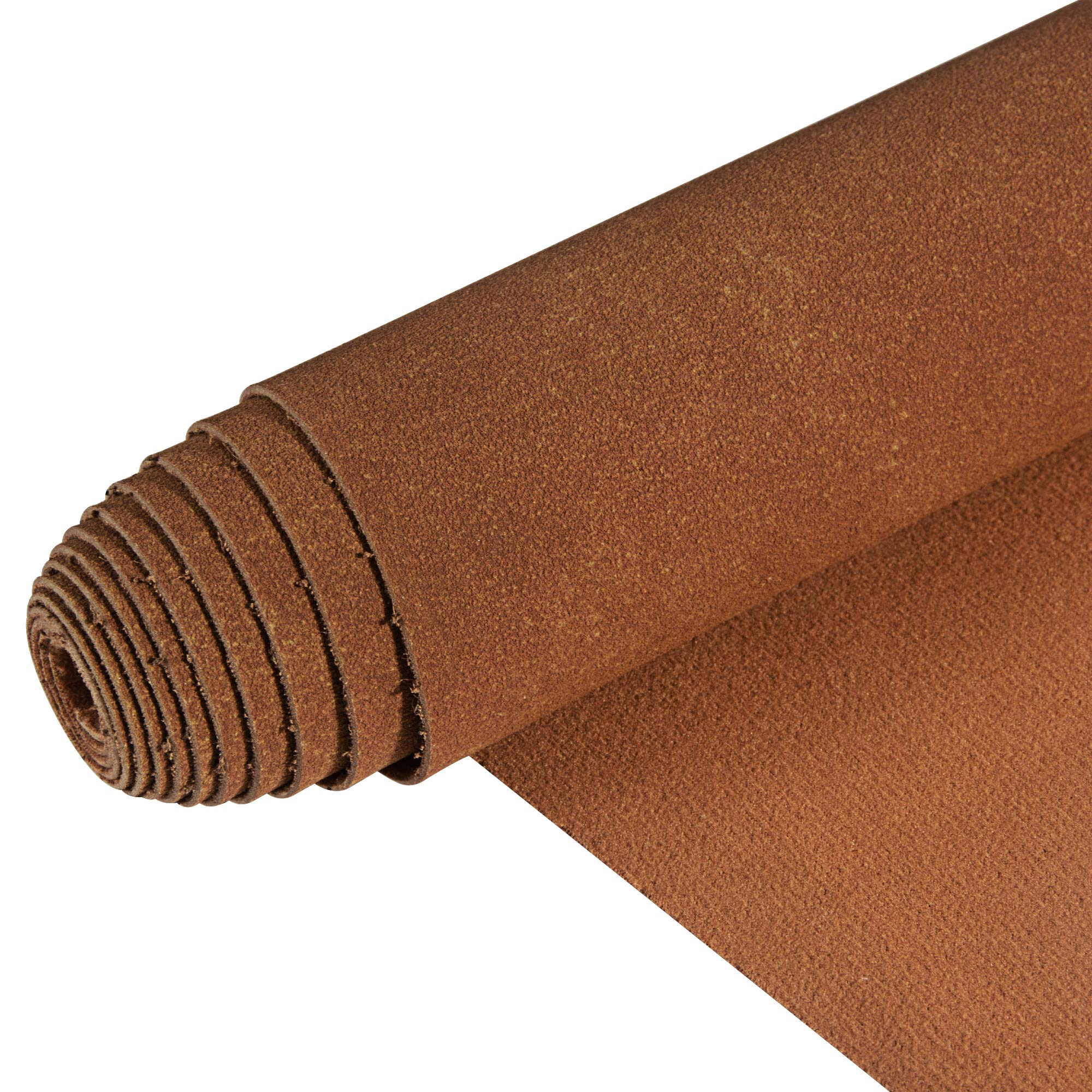 Gotocut Frosted Soft Solid PU Synthetic Leather Suede Faux Leather Sheet for Making Earring Hair Bows, Handicraft DIY Projects 9.5'' x 53" (Dark Brown)