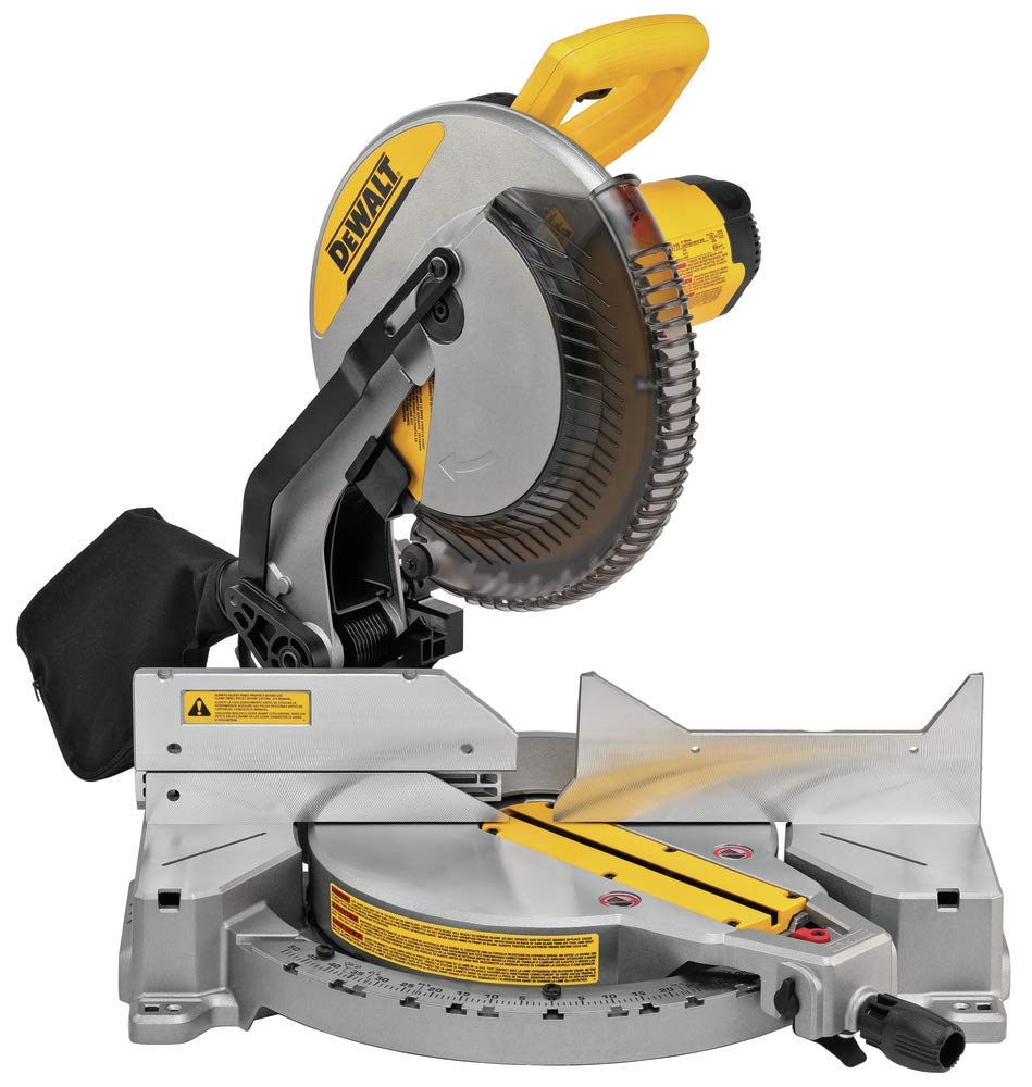 DEWALT 12-Inch Miter Saw, 15-Amp, Single Bevel, Compound with Miter Saw Stand, Heavy Duty with Miter Saw Mounting Brackets (DWS715 & DWX725B)