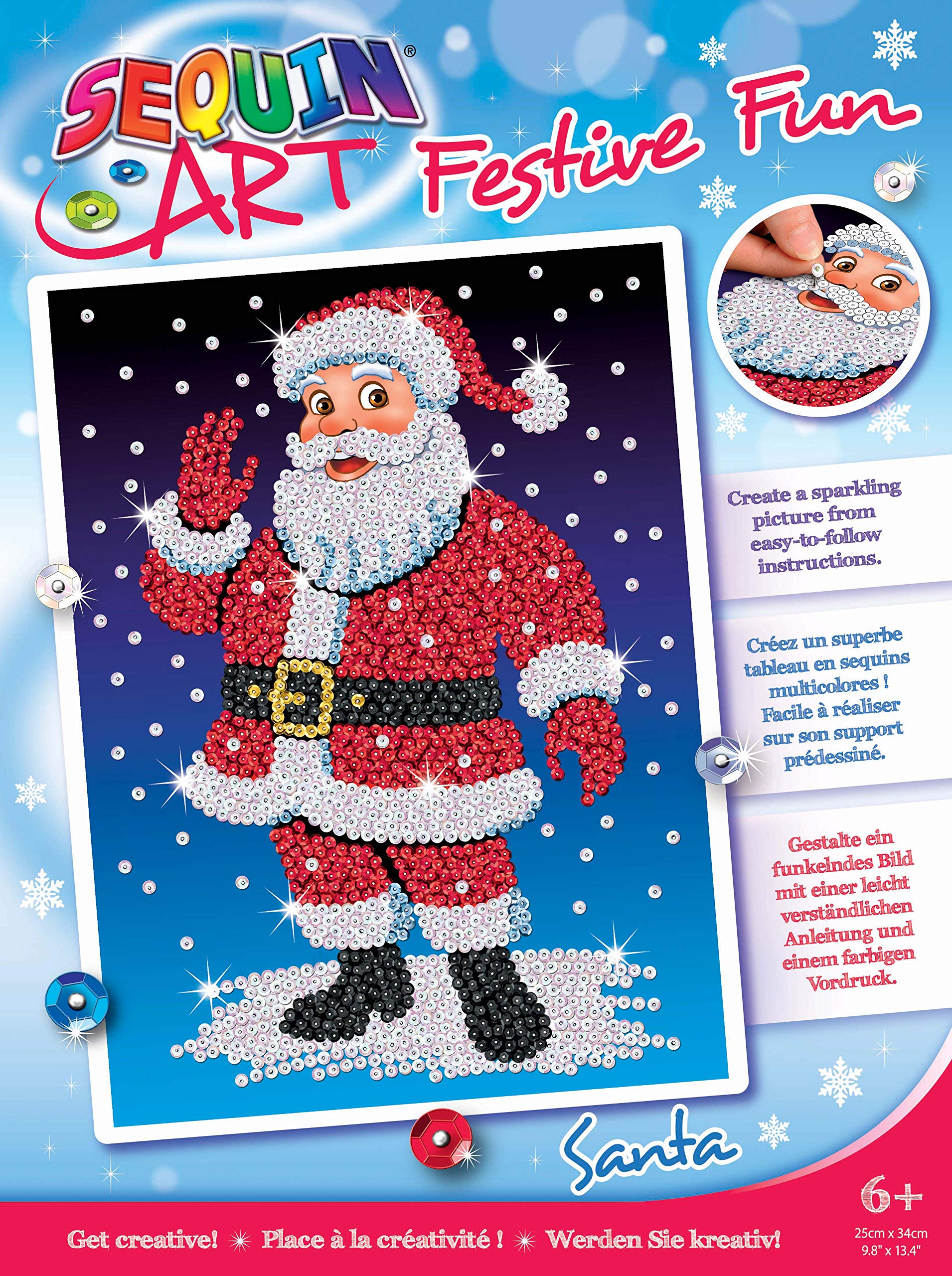 Sequin Art 1925 Santa Christmas Craft Kit from The Festive Fun Range