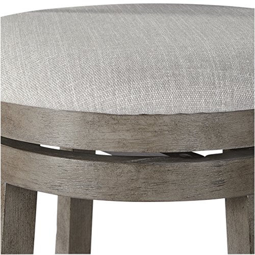 OSP Home Furnishings Wood Swivel Stool (MET12530-AG)
