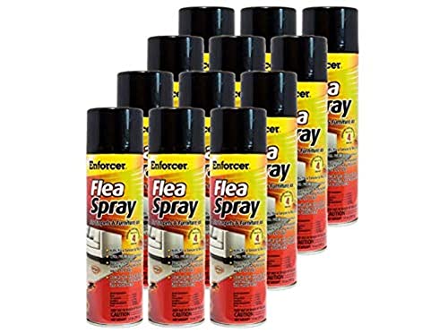 Enforcer Flea Spray for Carpets & Furniture - 14 oz (Case of 12) ENFS14 - Kills Fleas, Ticks & Carpet Beetles