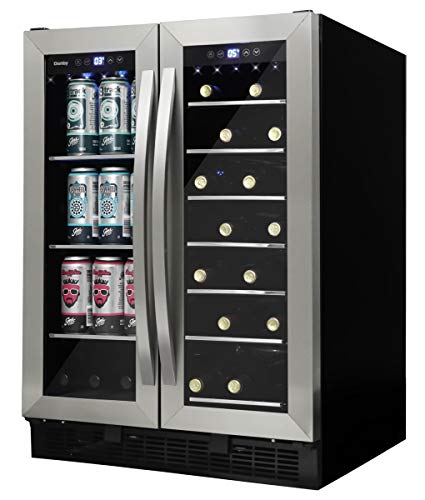 Danby DBC052A1BSS Built In Beverage Center, French Door Under Counter Beverage Cooler For Chilling Wine, Beer, Pop - In Stainless Steel - For Kitchen, Home Bar