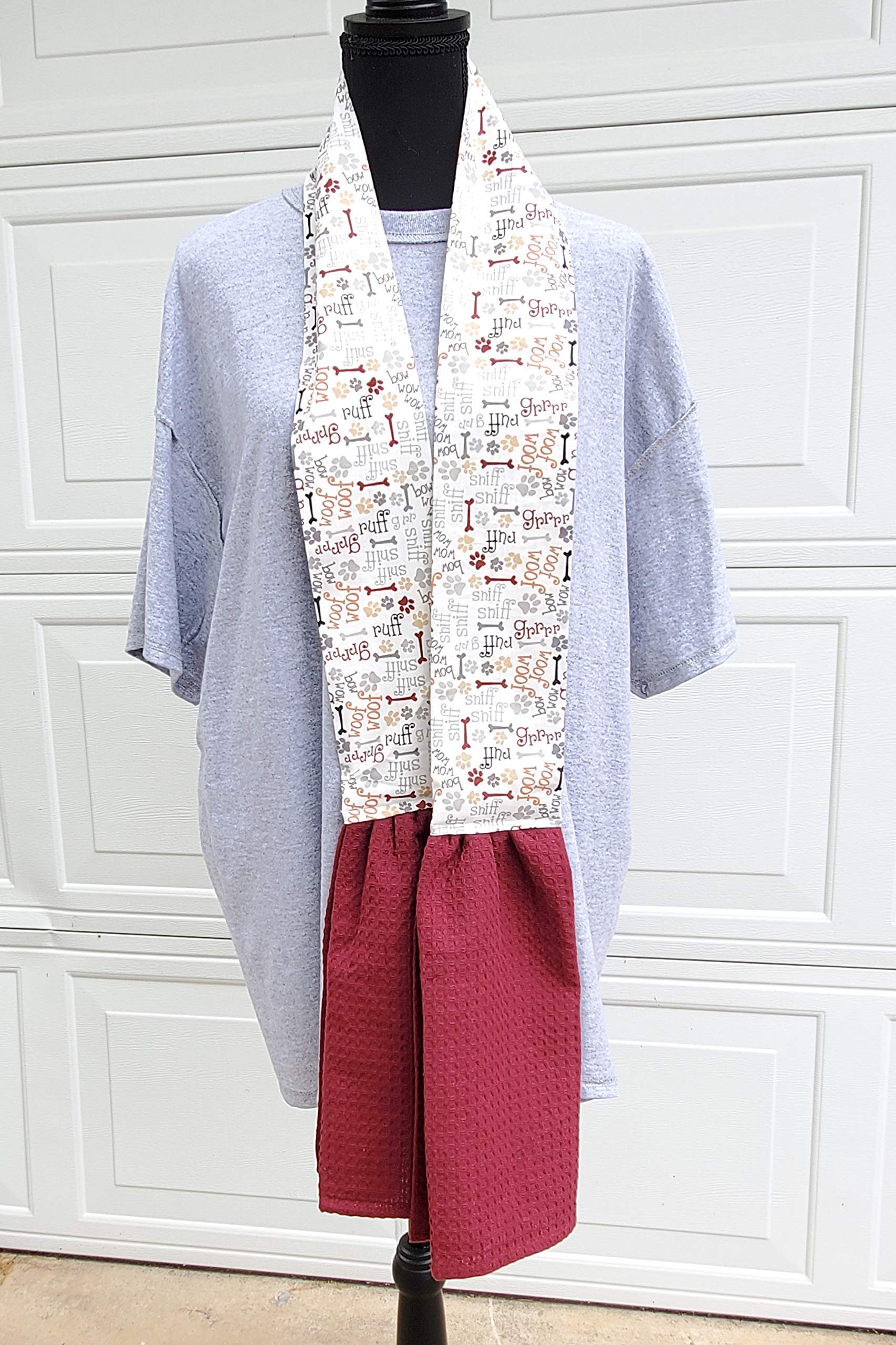 Dog Lover Neck Towel, Kitchen Boa, Neck Apron, Kitchen Neck Scarf, Kitchen Scarf, Baker’s Boa, Chef’s Towel, Cooking Towel, Grilling Towel, Gifts under $25, Ships Same/Next Day!