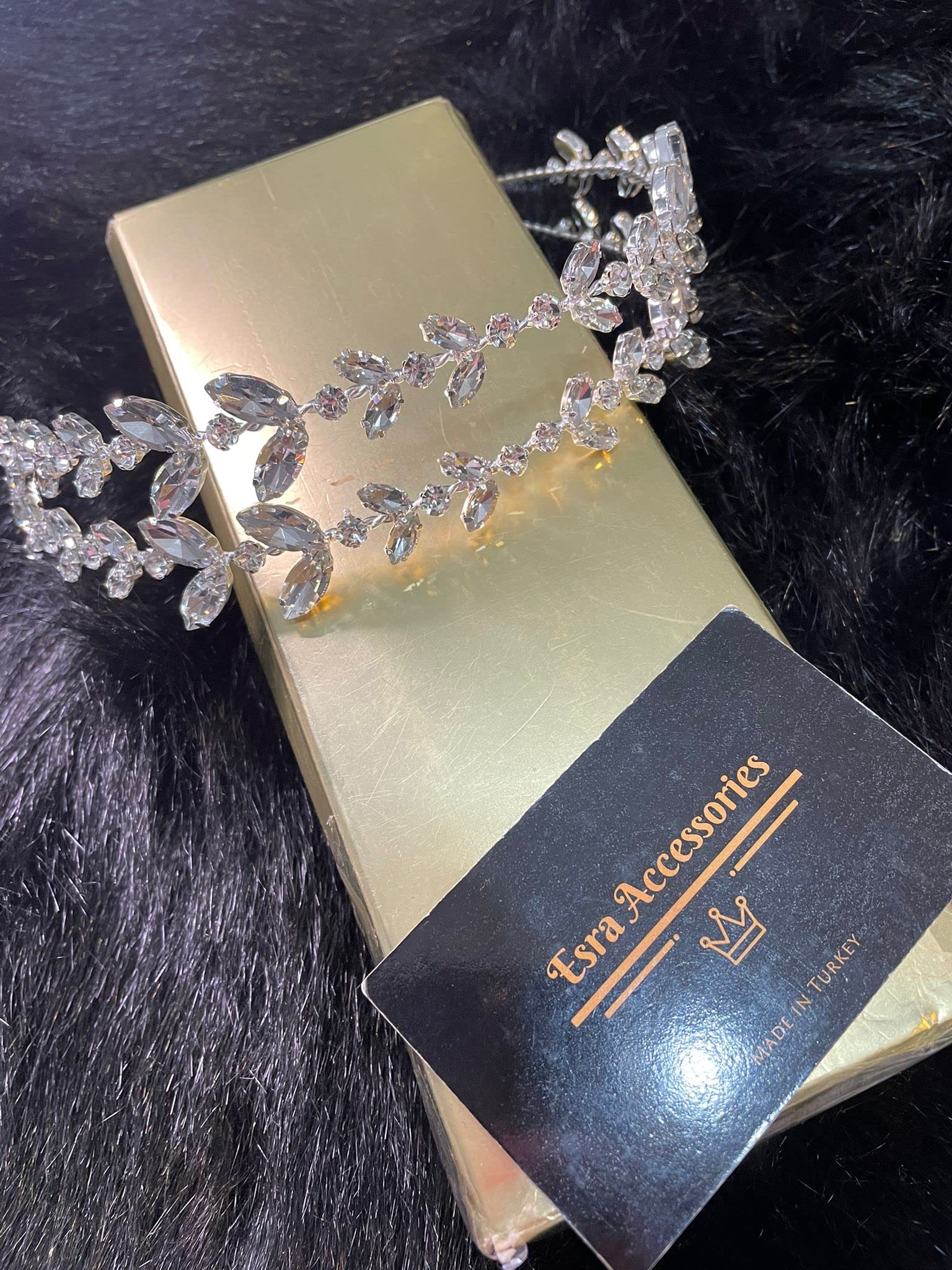 Crystal Bridal Headpiece, Two rows hair accessory - Handmade Silver Wedding Headband for Women