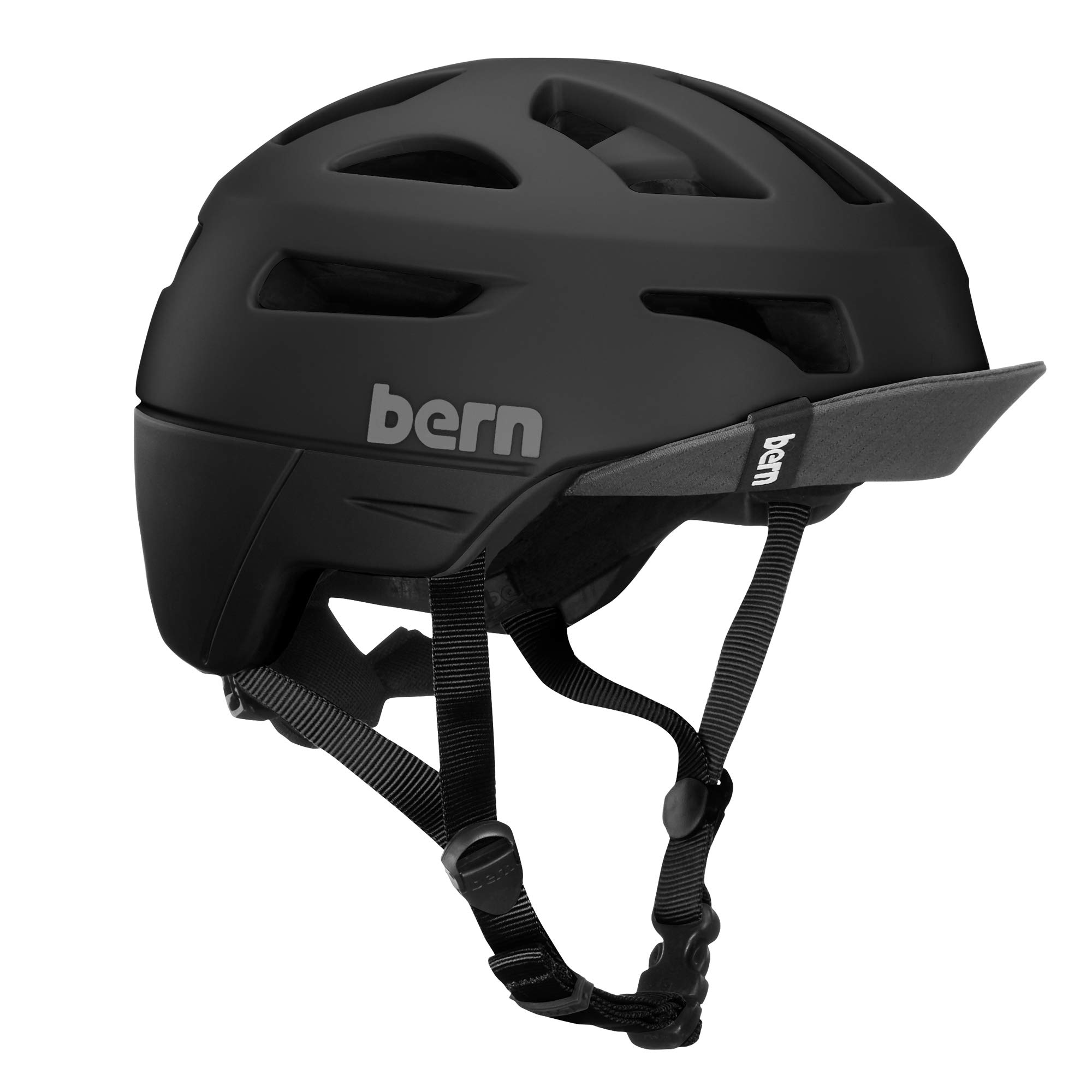 Bern, Union Helmet with Flip Visor, Matte Black, Small