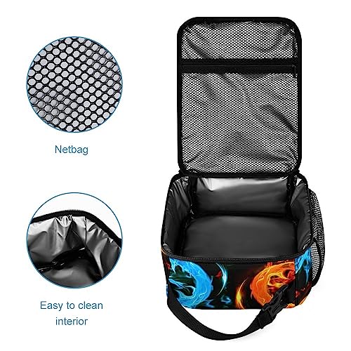 Ice & Fire Dragon Backpack, Stylish Laptop Bag Durable Dragon Daypack with Multiple Pockets, Classic Shoulders Backpack(Ice & Fire Dragon)