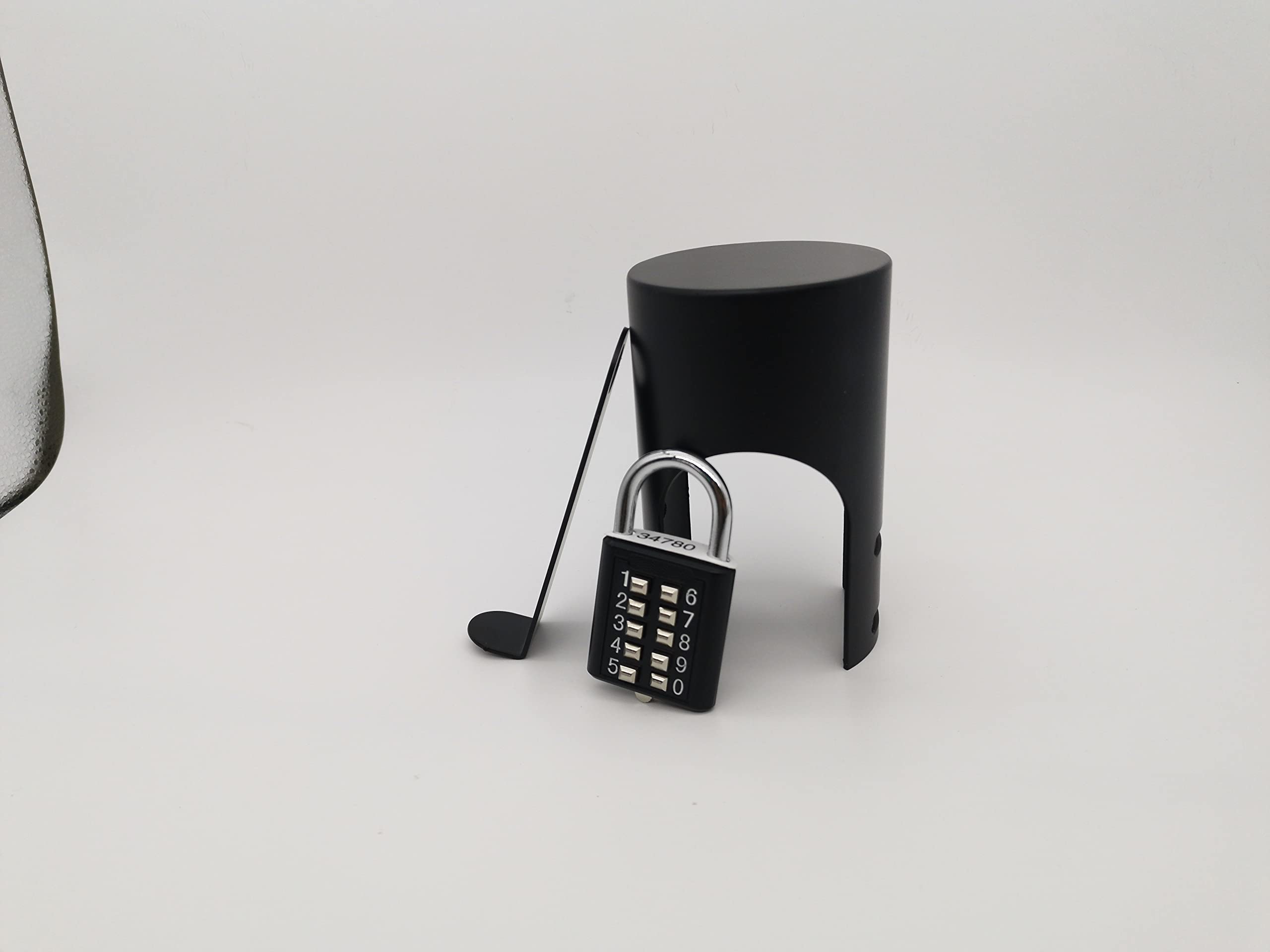 Faucet Lock, Outdoor Faucet Lock (Black)3 Inch with Lock to Prevent Water Theft, Unauthorized Water Use and Vandalism