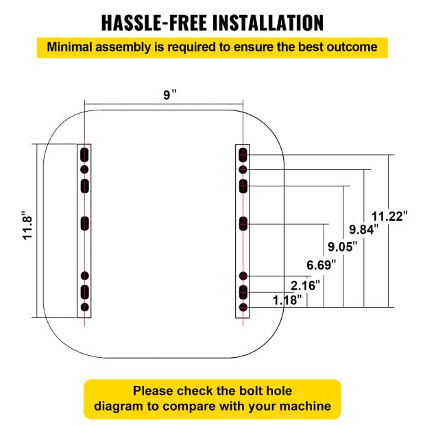 Bestauto Universal Adjustable Forklift Seat with Safety Belt, Full Suspension Seat Replacement for Heavy Mechanical Seat