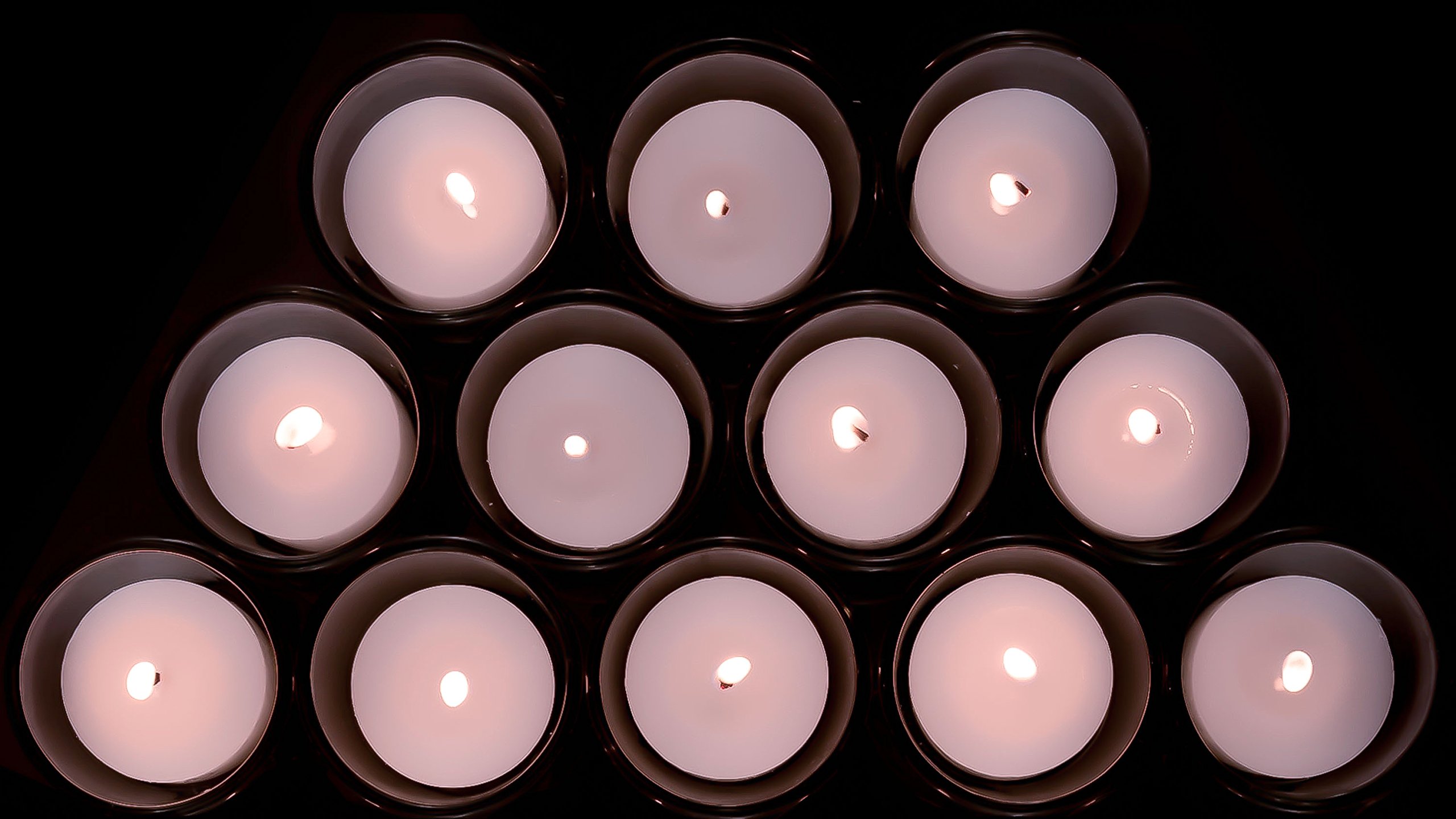 Harmonic Blossom Glass Votives - Premium White Unscented Votive Candles in Clear Elegant Holders - 15 Hour Long Lasting Burn Time - for Weddings, Parties and Event Decoration Centerpieces (12 Pack)