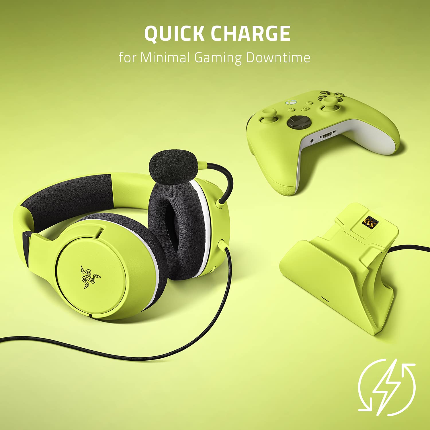 Razer Universal Quick Charging Stand for Xbox Series X|S: Magnetic Secure Charging - Perfectly Matches Xbox Wireless Controllers - USB Powered - Robot White (Controller Sold Separately)