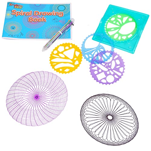Toyland® Spiral Art Set with 4 Drawing Wheels & 6 Colour Quick Switch Pen - Creative Toys - Arts & Crafts