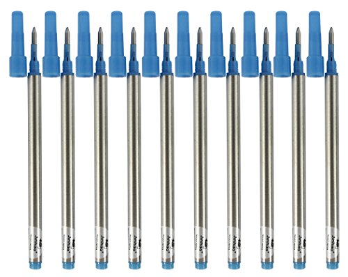 Sipliv Screw-type Rollerball Refills, Pack of 10 PCS, 0.5 mm, Blue Ink