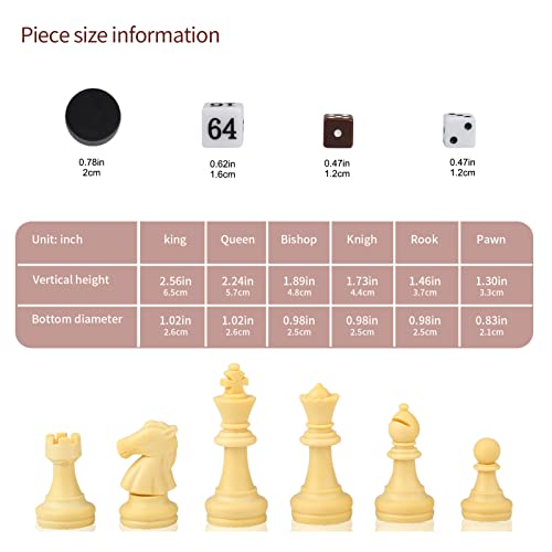 SIMPLEWIN Magnetic 3 in 1 Chess Checkers Backgammon Set, Magnetic Chess Travel Magnet Chess with Folding Case
