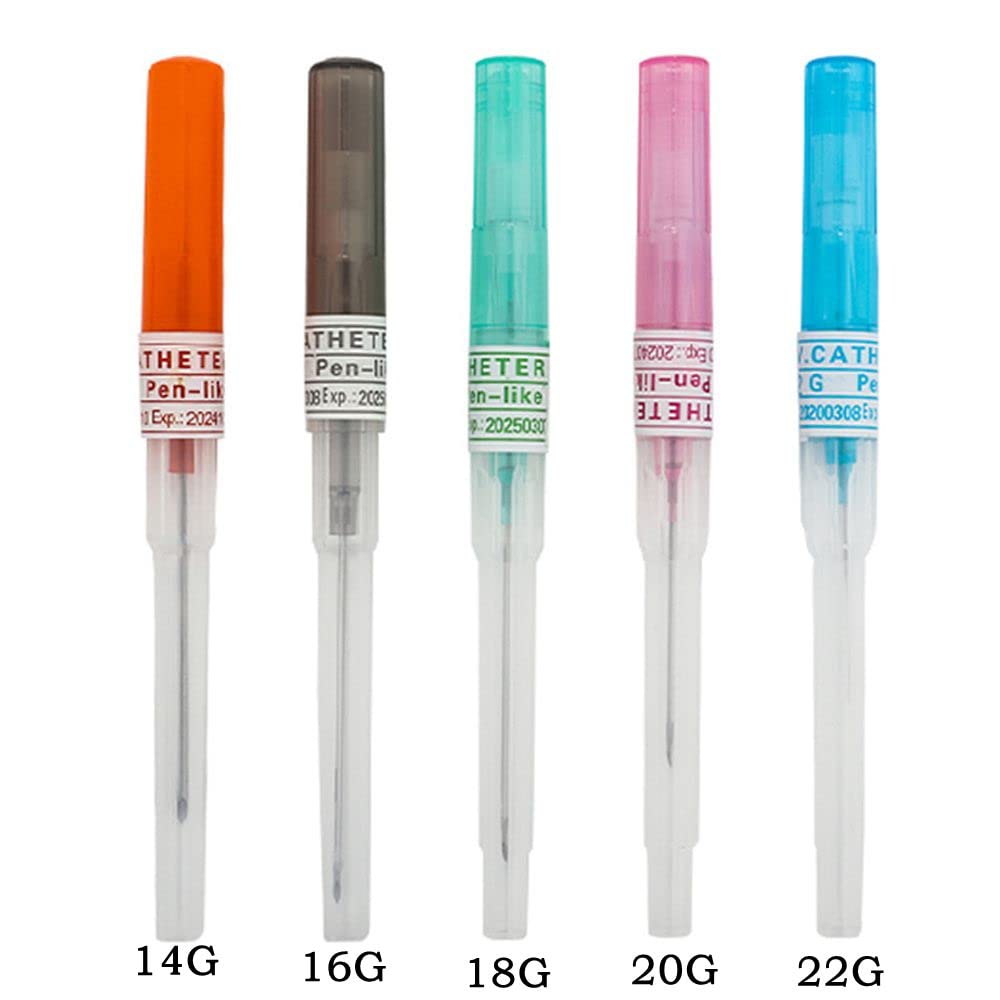 Ear Nose Piercing,25pcs 14G 16G 18G 20G 22G Piercing IV Catheter Kit Piercing for IV Start Kits, Body Piercing Tools, Piercing Supplies (Each Size 5pcs)