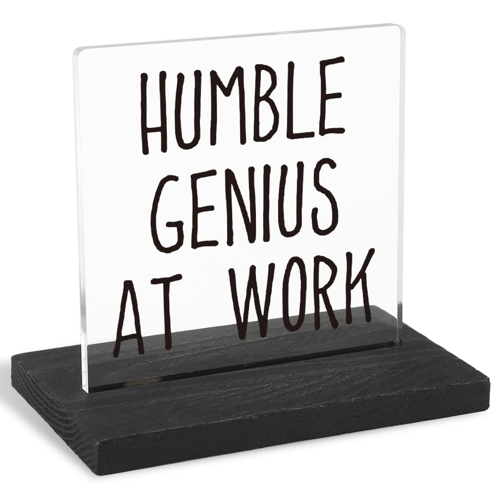 Funny Quote for Desk, Men, Minimalist Office Decor for Men, Tabletop Decor for Men, Motivational Office Desk Decor for Women, Boss Gag Gift for Women,XXY57