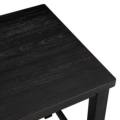 Modern 5 Piece Counter Height Dinig Table Set for 4, Upholstered Dining Table Set Include Rectangle Table and 4 Padded Chairs