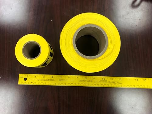 Swanson Tool Co., Inc BT30CAU2 Disposable Barricade Tape, 3 in W Ft L X 2 Mil T, Caution, Polyethylene, 300 Feet, Yellow & Black Print