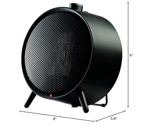 Honeywell UberHeat Ceramic Heater for Powerful Personal Heating in Small Spaces, Black - HCE200B