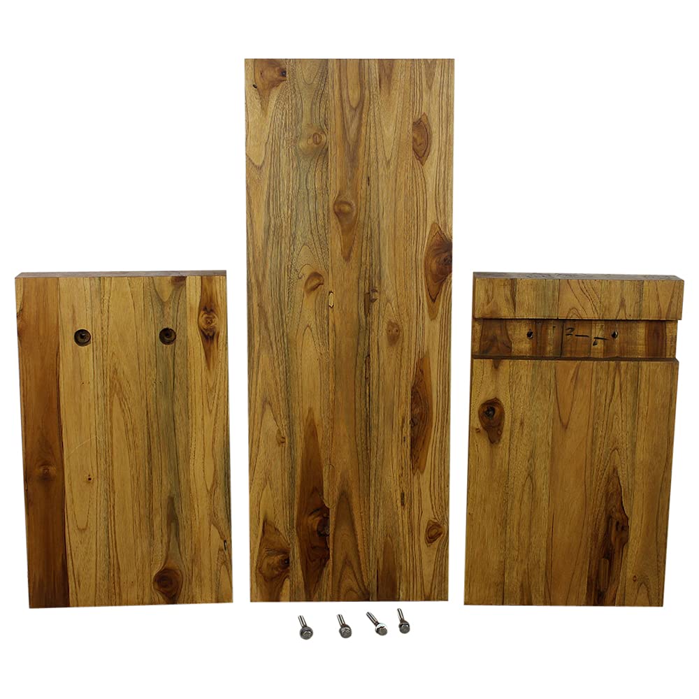 HaussmannĀ® Teak Block Bench 36 x 12.5 x 20.5 inch High KD Oak Oil