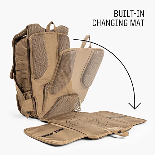 Tactical Baby Gear Daypack 3.0 Tactical Diaper Bag Backpack and Changing Mat (Black Camo)