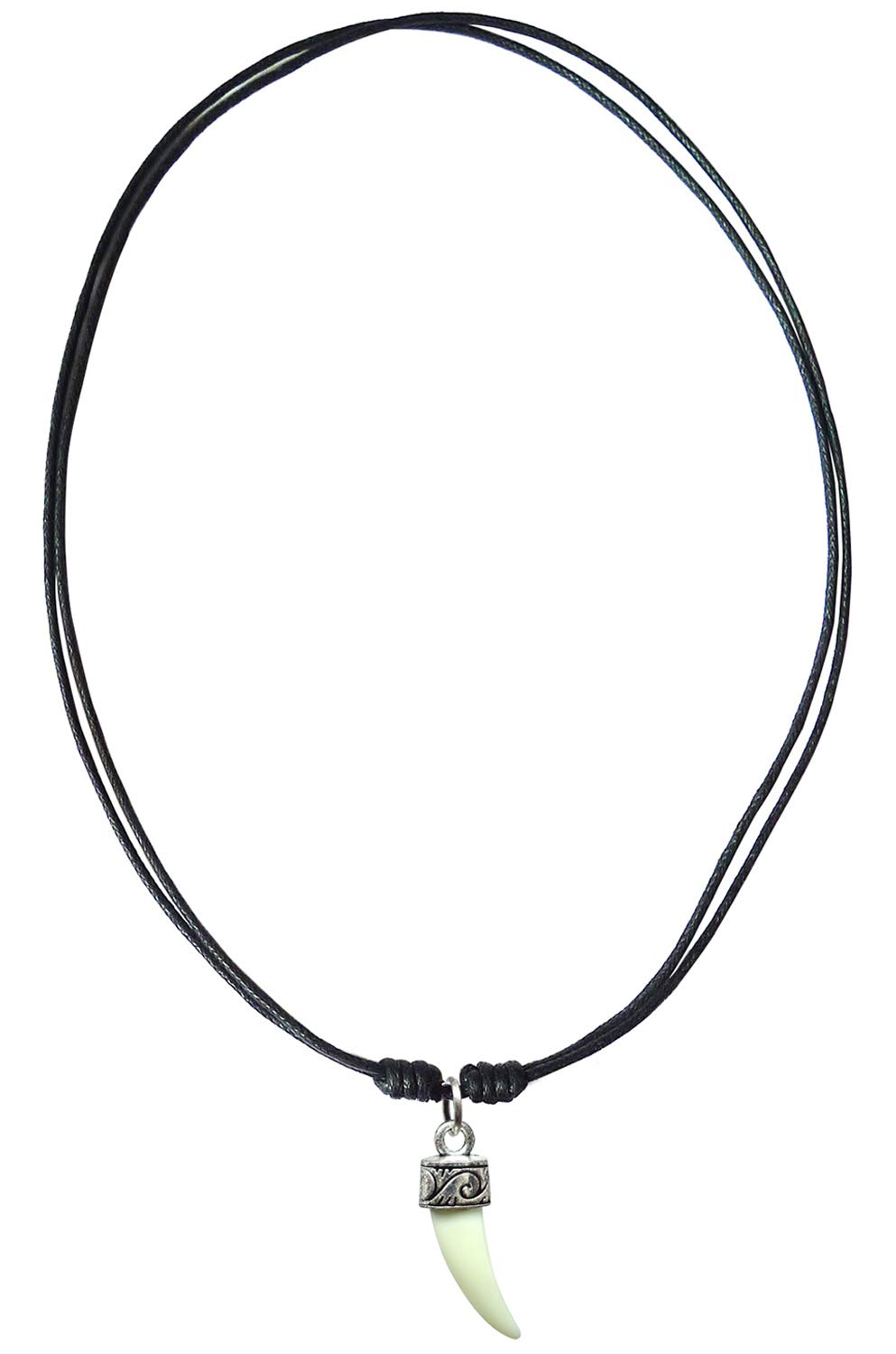 Bijoux de Ja Mini Wolf Fang Pendant Adjustable Cord Necklace