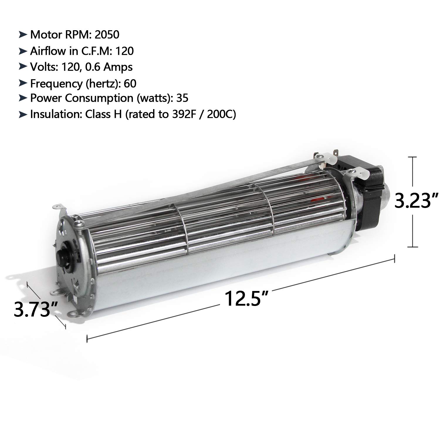 Hongso BLOT Replacement Fireplace Blower Fan KIT for Monessen, Hearth Systems, Martin, Majestic, Hunter Fireplaces
