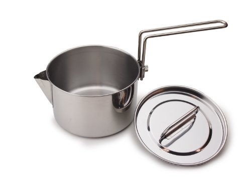 Captain Stag M-7296 Camping Kettle Cooker, 5.5 inches (14 cm), 0.5 gal (1.3 L)