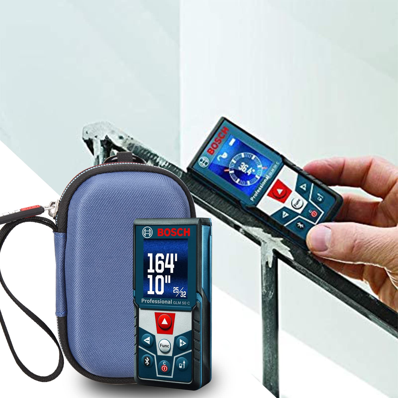 FBLFOBELI Hard EVA Carrying Case for BOSCH Blaze GLM50C Bluetooth Enabled 165ft Laser Distance Measure, Laser Distance Meters Tool Storage Protective Bag