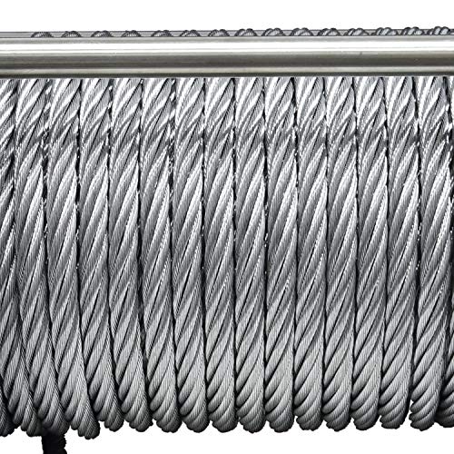 Superwinch 1595200 Tiger Shark 9500 12V DC Winch 9,500lb/4,309kg Single Line Pull with Roller Fairlead, 21/64" x 95' Steel Wire Rope, Corded Handheld Remote