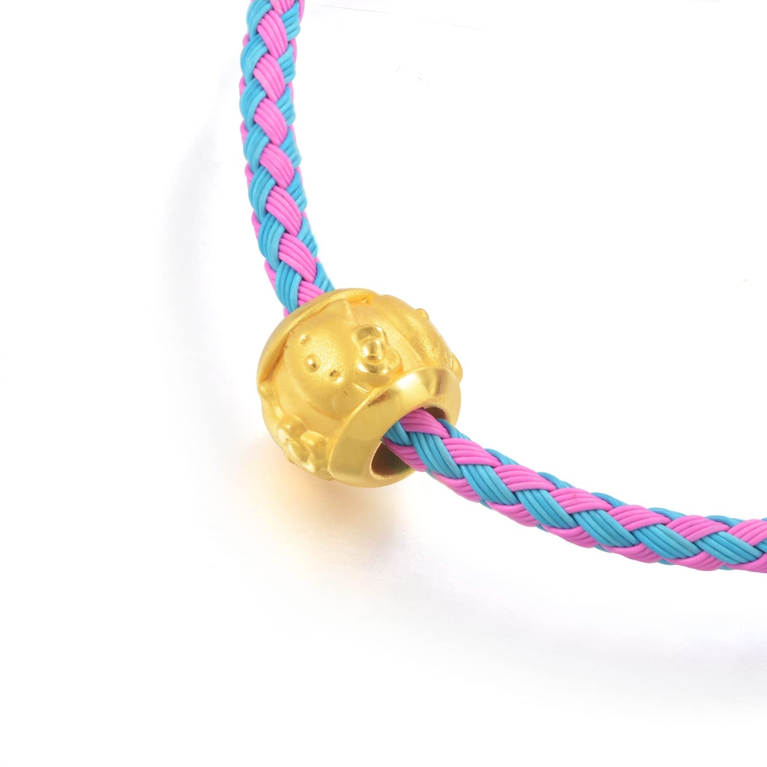 CHOW SANG SANG Sanrio 999 24K Solid Gold Hello Kitty Bead Charm Bracelet for Women 88476C