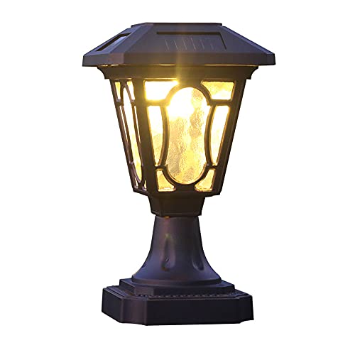 SFRIDQ LED Solar Column Headlight Outdoor Waterproof Garden Light Door Post Lights Home Villa Garden Light Lawn Light Landscape Lighting Fixture