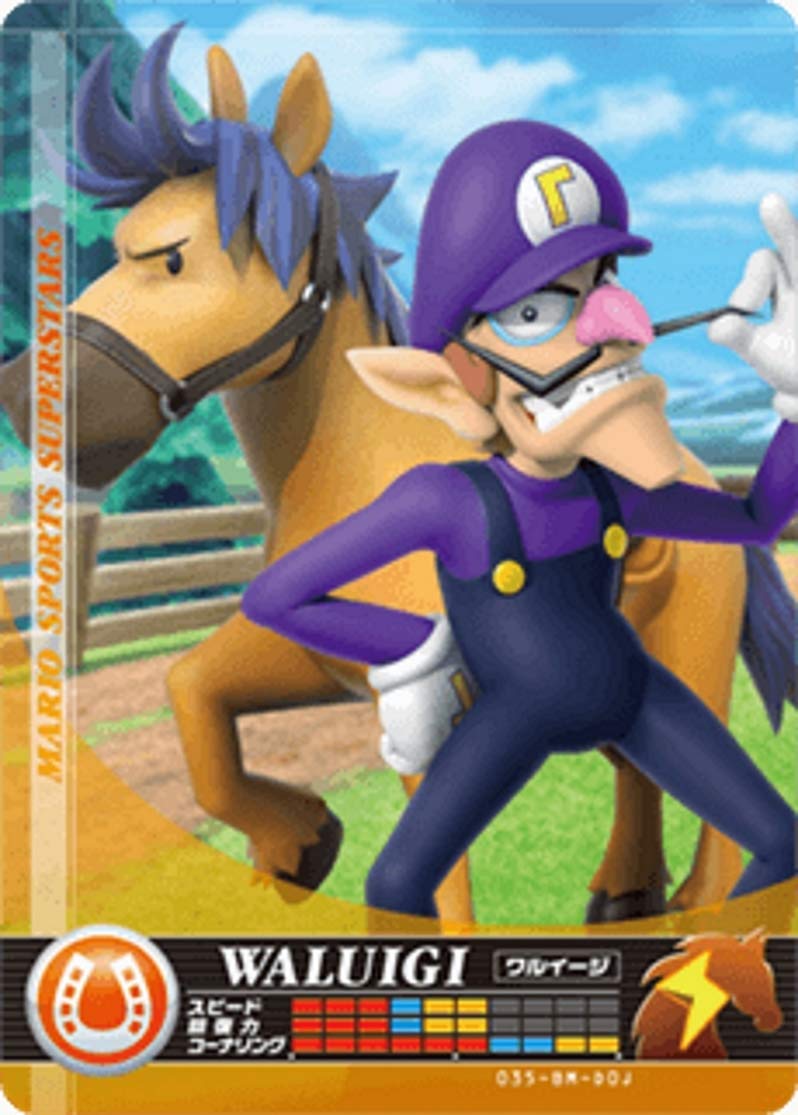 Nintendo Mario Sports Superstars Amiibo Card Horse Racing Waluigi for Nintendo Switch, Wii U, and 3DS