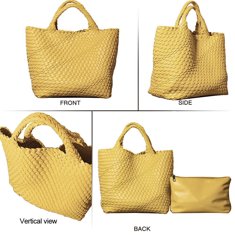 BZXHVSHA Women's Tote Bag Large Capacity Handbags And Purse For Ladies (Yellow)