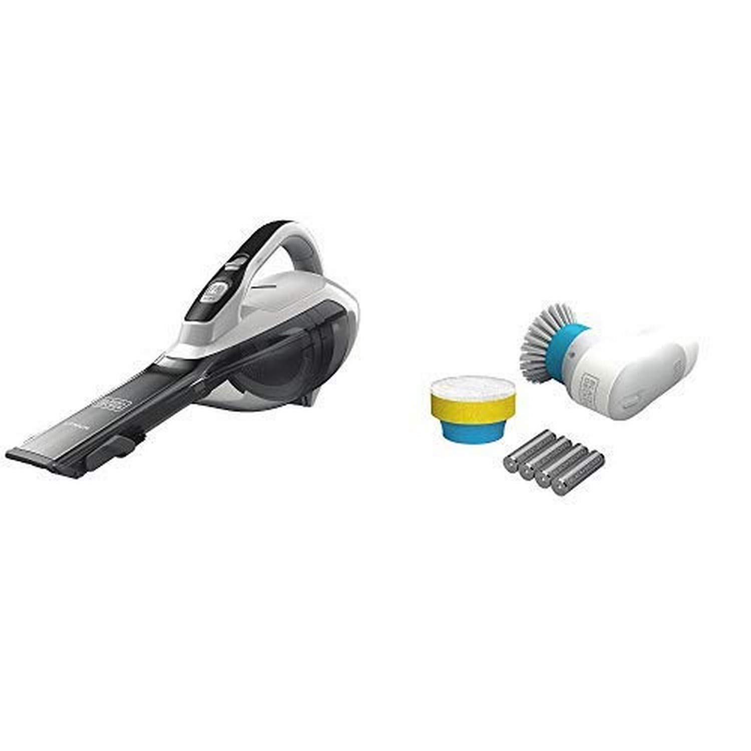 BLACK+DECKER HLVA325J10 Lithium Hand Vacuum 2.5 Ah w/ Grimebuster Powered Scrubber