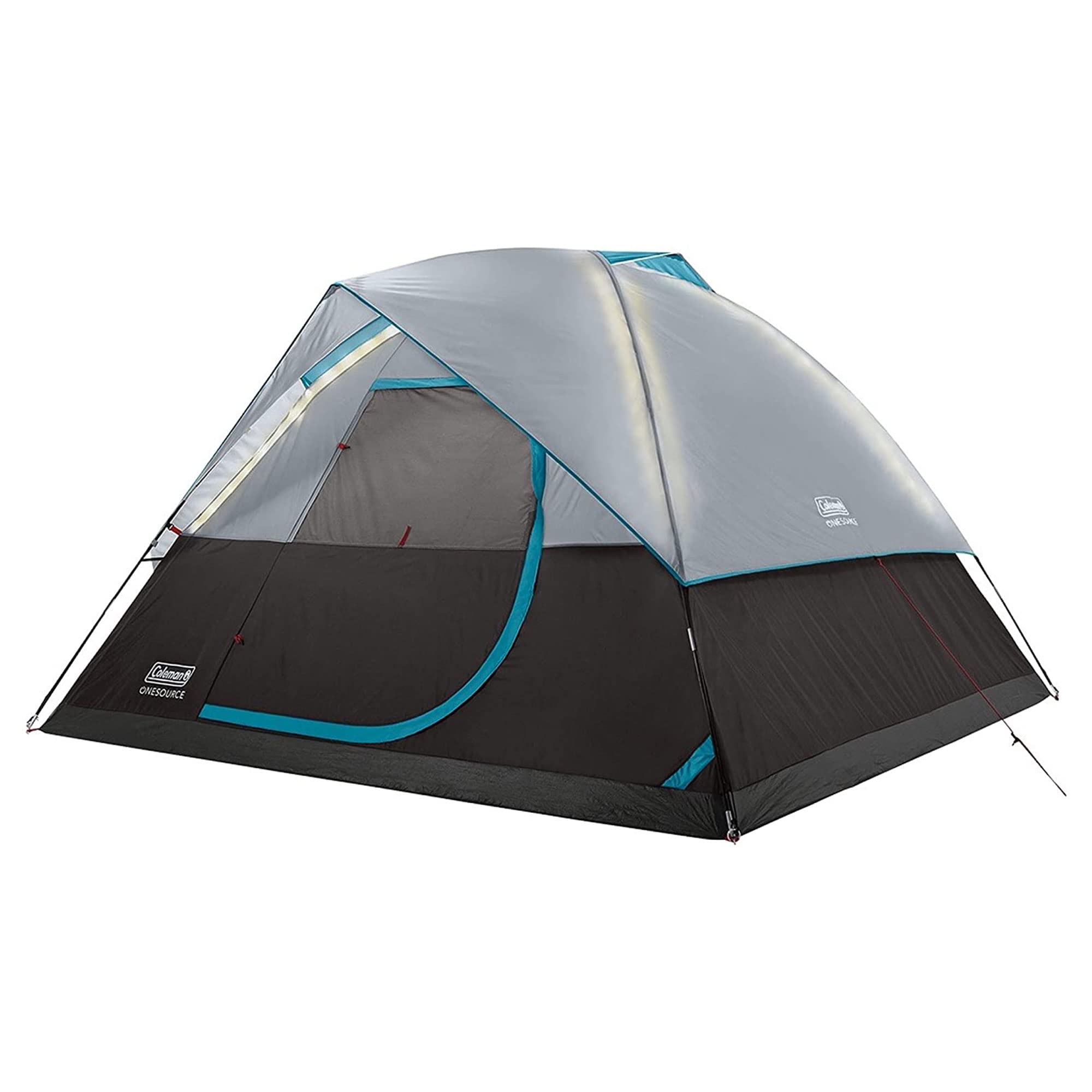 Coleman GuestRest 18" Double High Queen Airbed, OneSource 4-Person Rechargeable LED Tent, & OneSource USB Rechargeable Air Mattress Pump