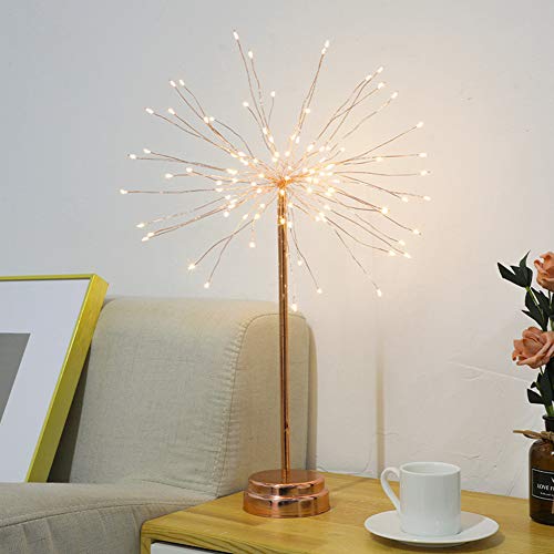 TQNSSM Remote Control LED Copper Wire Fireworks Lights for Home Outdoor Garden Courtyard Wedding Decoration(Warm White)