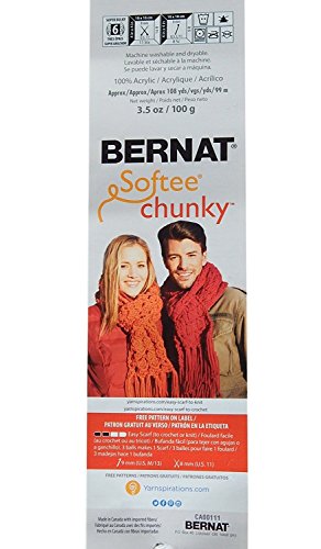 Bernat Softee Chunky Yarn Bundle Super Bulky #6, 3 Skeins Linen 28021