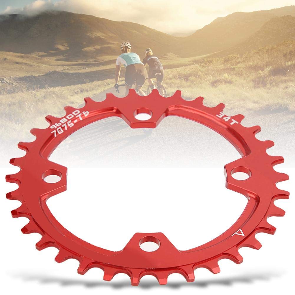 Bike Chainring,96BCD Bike Narrow Wide Round Chainring Repair Single Chain Ring for Mountain ycle (34T)