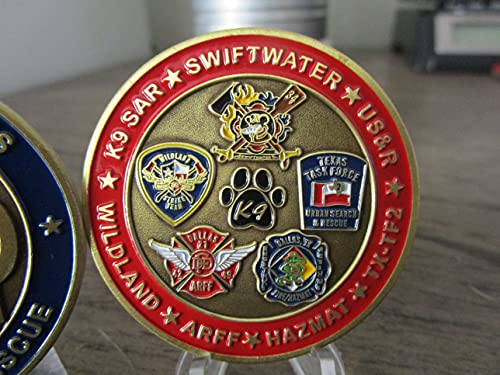 Dallas Fire Department Special Operations k9 Hazmat Swiftwater WildlandChallenge Coin