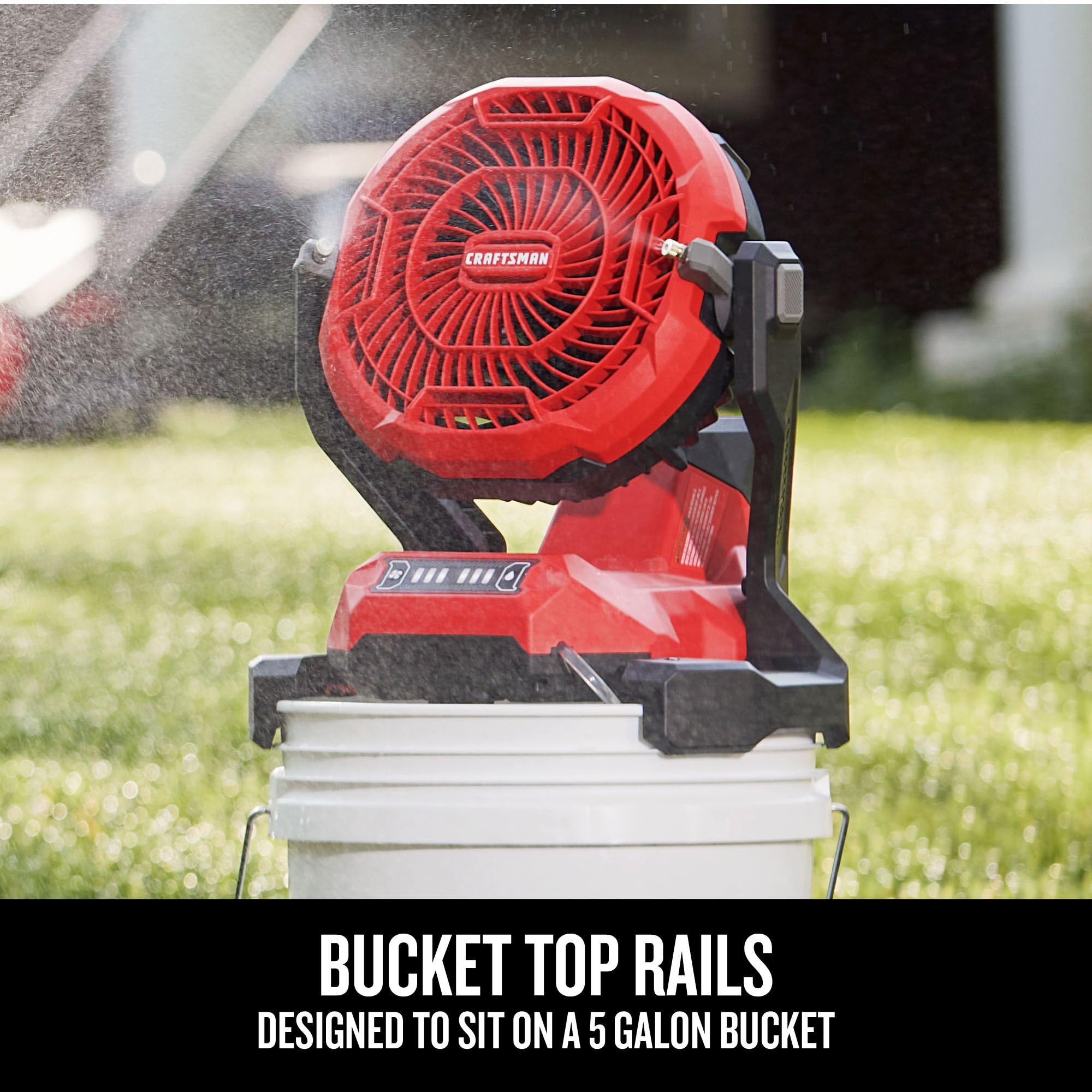 Craftsman V20 Cordless Personal Fan, Misting Fan, Settings for Mist and Airflow, Compact, Bare Tool Only (CMCE003B)