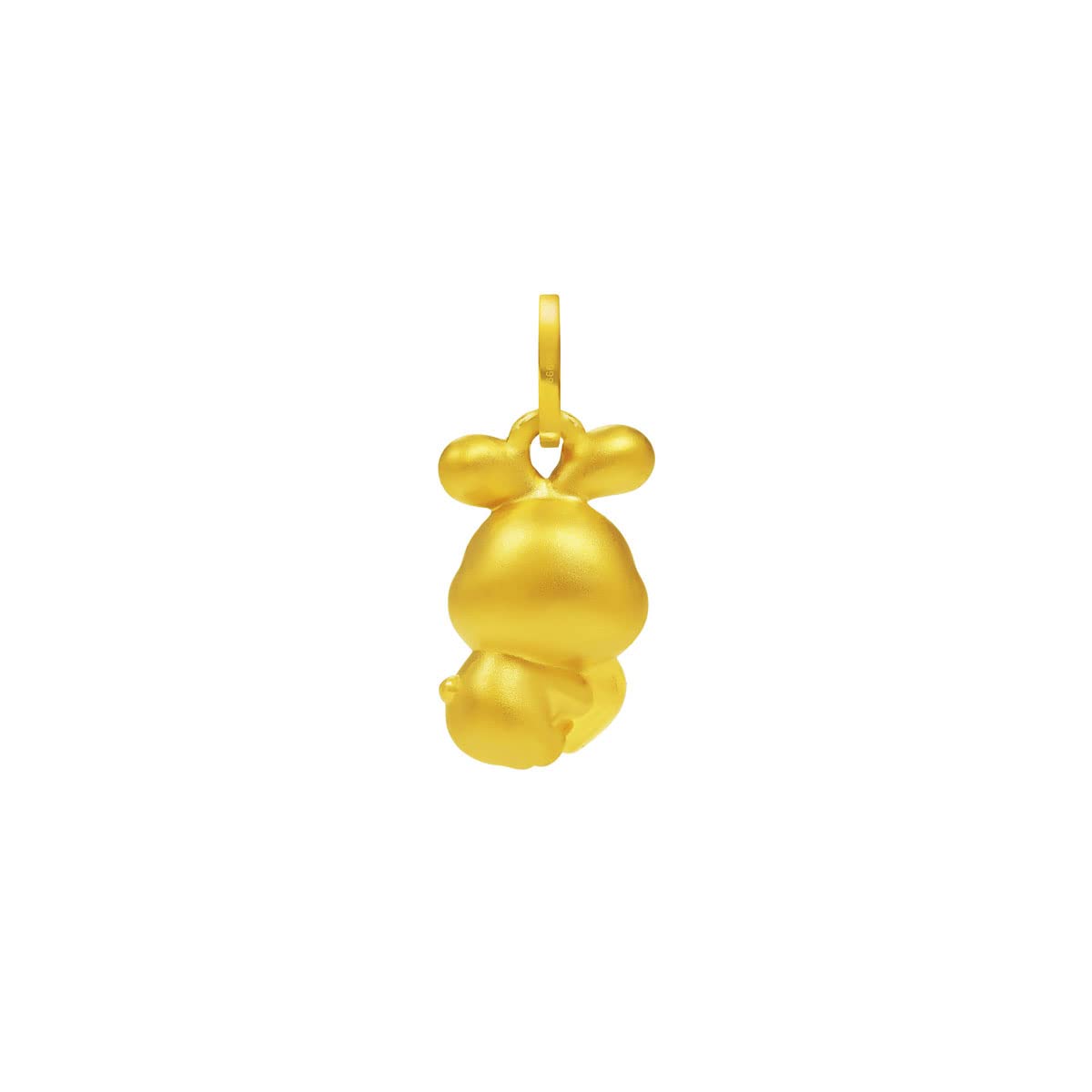CHOW TAI FOOK 999 Pure 24K Gold Year of Rabbit Hugging Heart Bunny Pendant
