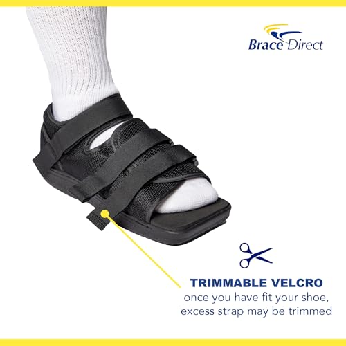 Brace Direct Post Op Recovery Shoe - Adjustable Medical Walking Shoe for Post Surgery or Operation Support, Broken Foot or Toe, Stress Fractures, Bunions, or Hammer Toe for Left or Right Foot