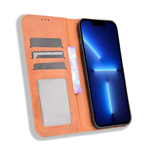 MojieRy Phone Cover Wallet Folio Case for LG V60 THINQ 5G, Premium PU Leather Slim Fit Cover for V60 THINQ 5G, 1 Transparent Photo Frame Slot, 2 Card Slots, Easy Carry, Brown