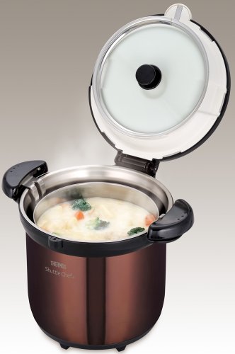THERMOS vacuum heat insulation cooker Shatorushefu 4.5L clear Brown KBG-4500 CBW