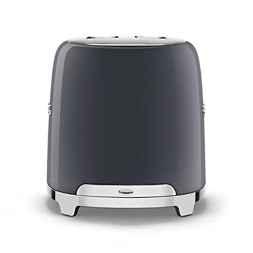 SMEG 50's Retro Style Aesthetic 2 Slice Toaster in Slate Gray