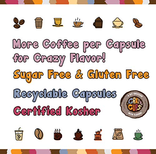Crazy Cups Decaf Flavored Hot or Iced Coffee, for the Keurig K Cups 2.0 Brewers, Death By Chocolate, 22 Count