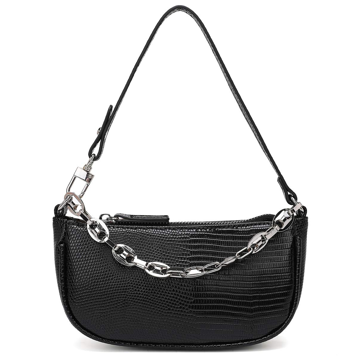 HORSE&TIGER Women Small Shoulder Bag Mini Purse Womens Crossbody Clutch Purses with Zipper Closure (Black)